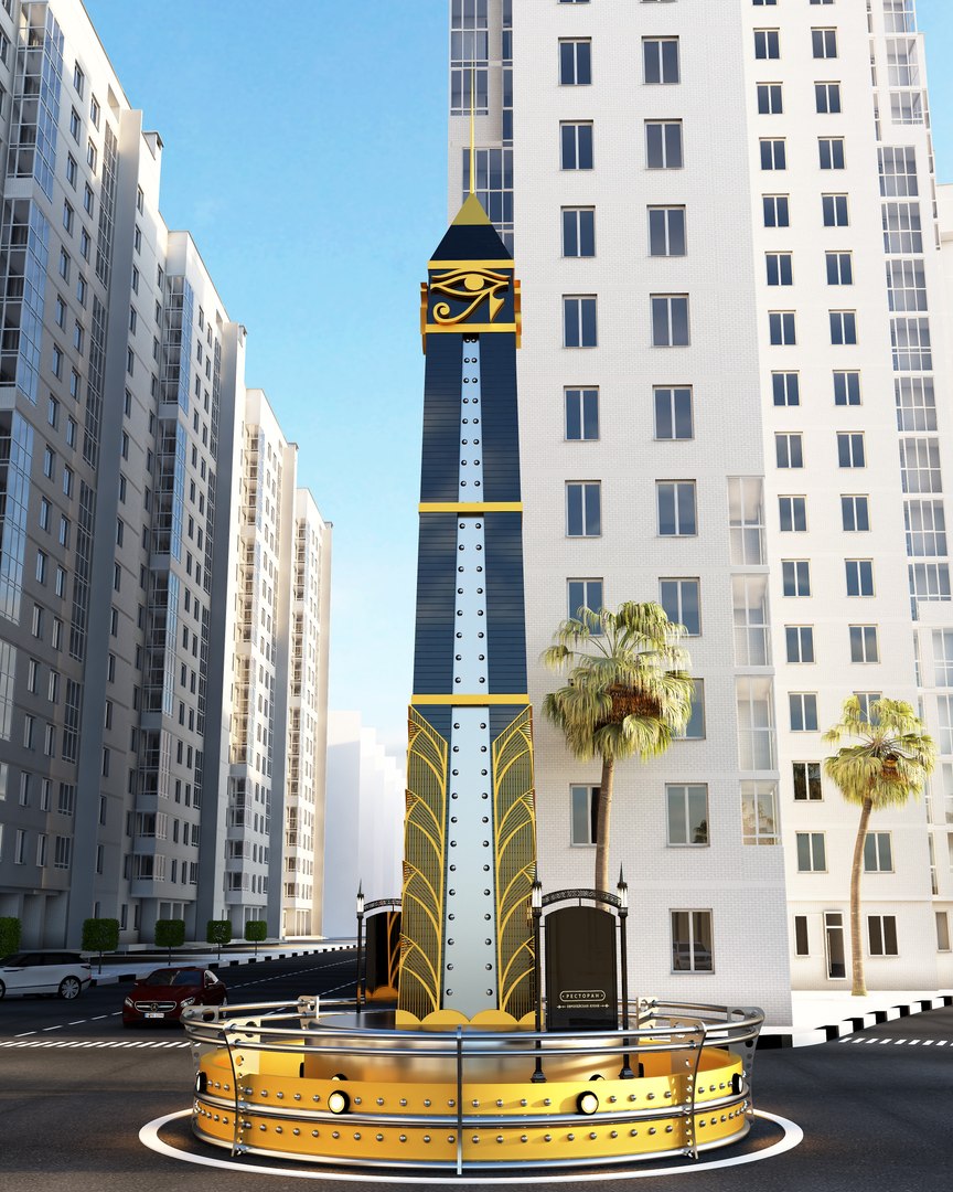 Modern Pharaonic Obelisk 3D - TurboSquid 1694781
