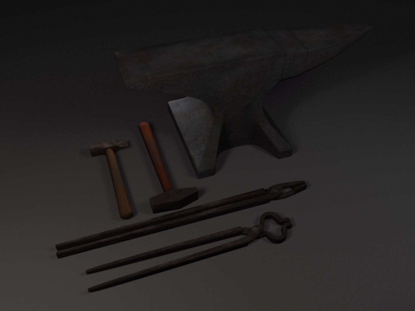 3d Model Of Blacksmith Tools Anvil