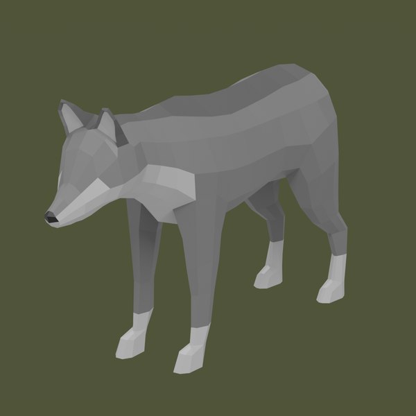 Low Poly Wolf Model