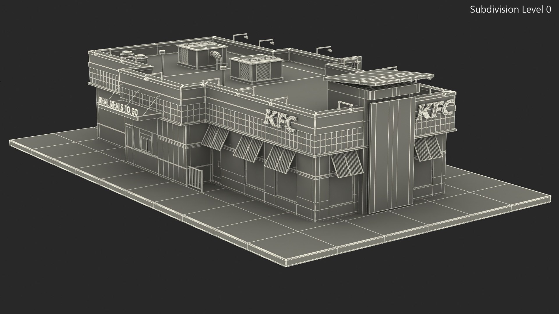 Kfc restaurant model - TurboSquid 1521245