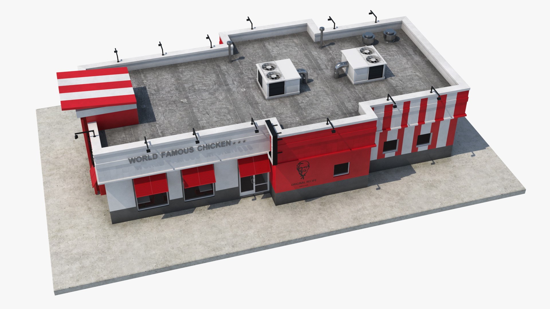 Kfc restaurant model - TurboSquid 1521245