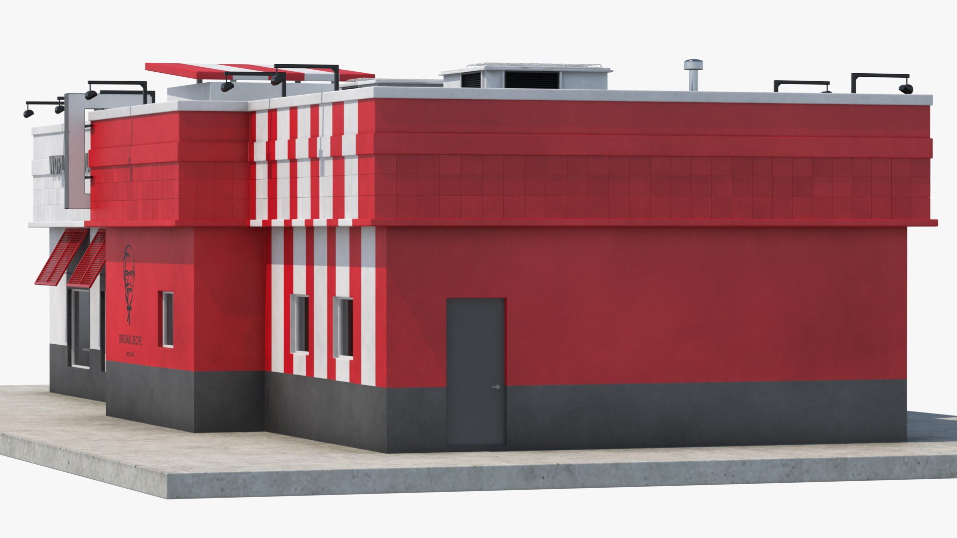 Kfc restaurant model - TurboSquid 1521245
