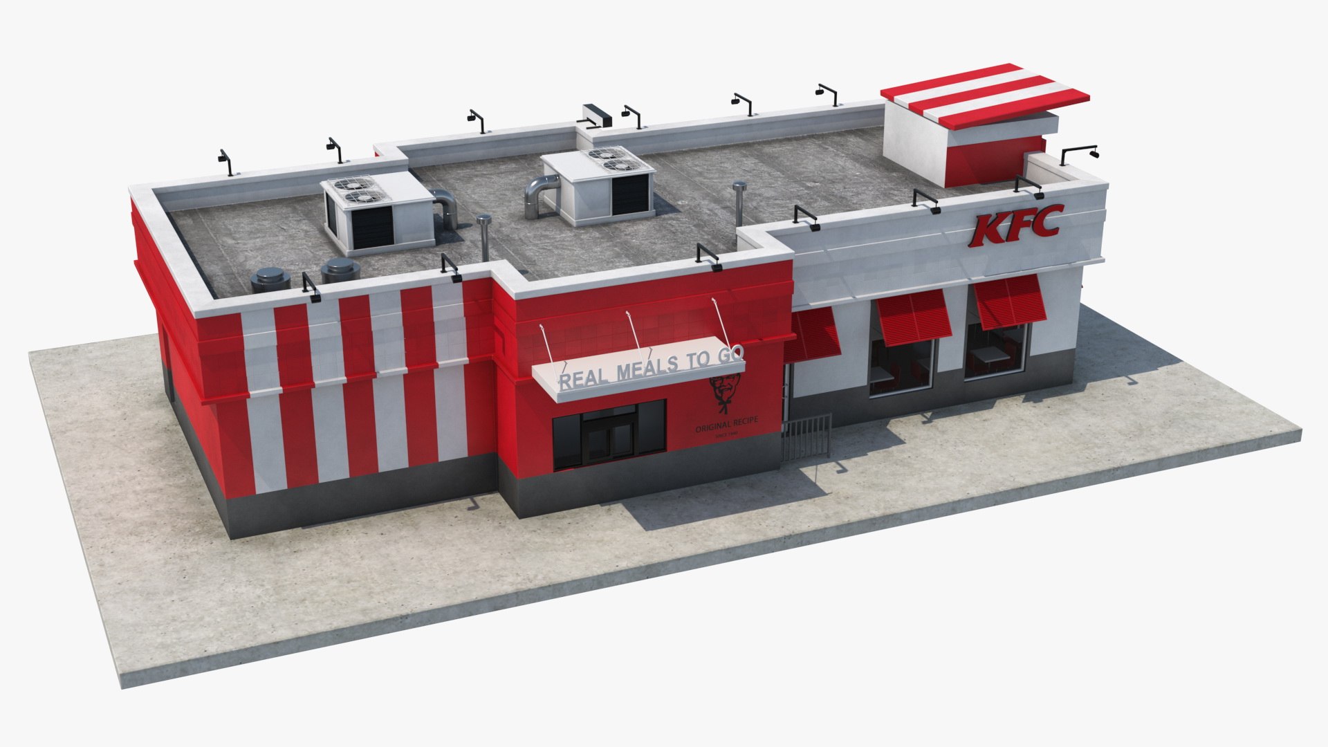 Kfc restaurant model - TurboSquid 1521245