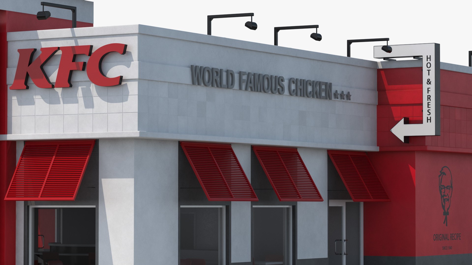 Kfc restaurant model - TurboSquid 1521245