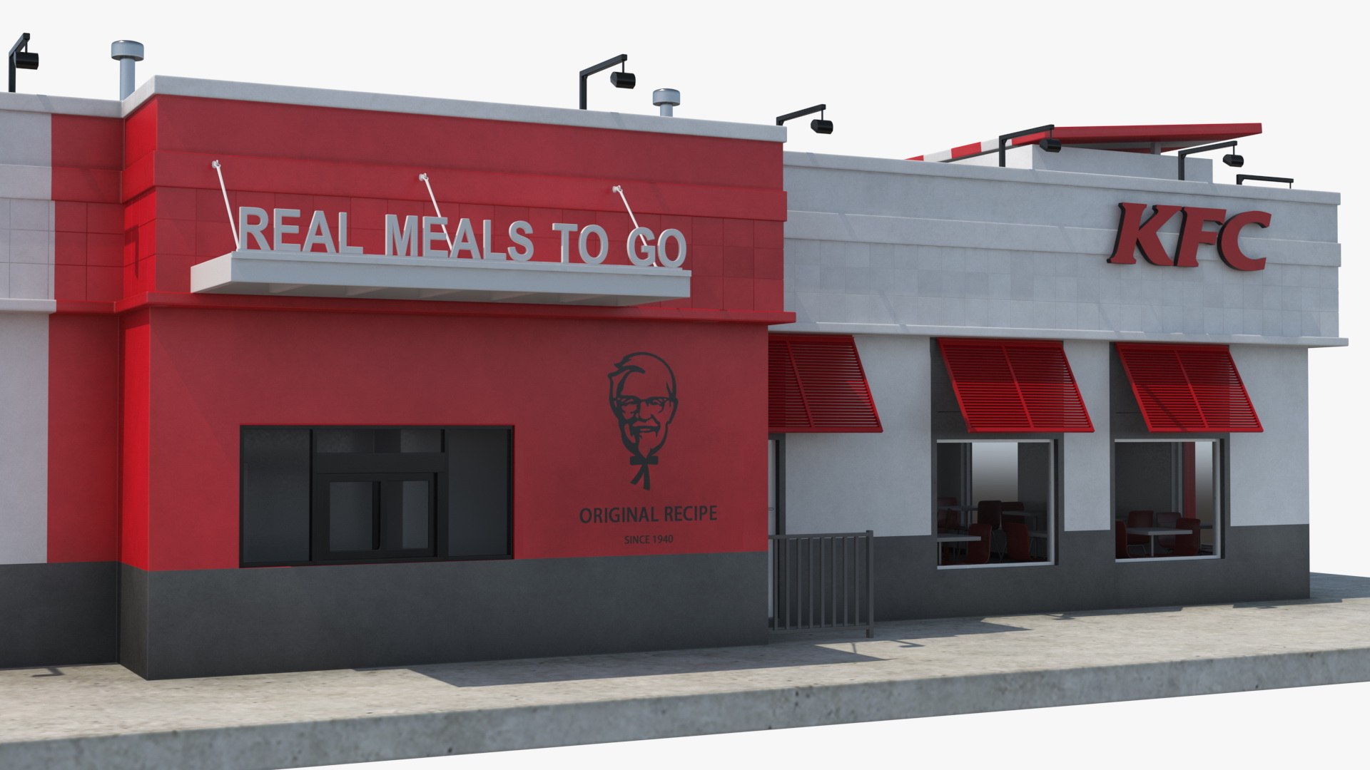 Kfc restaurant model - TurboSquid 1521245