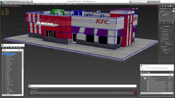 Kfc restaurant model - TurboSquid 1521245