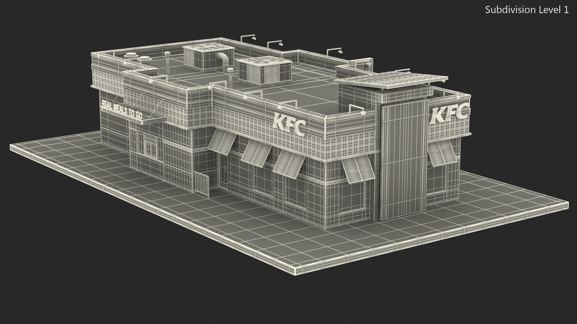 Kfc restaurant model - TurboSquid 1521245