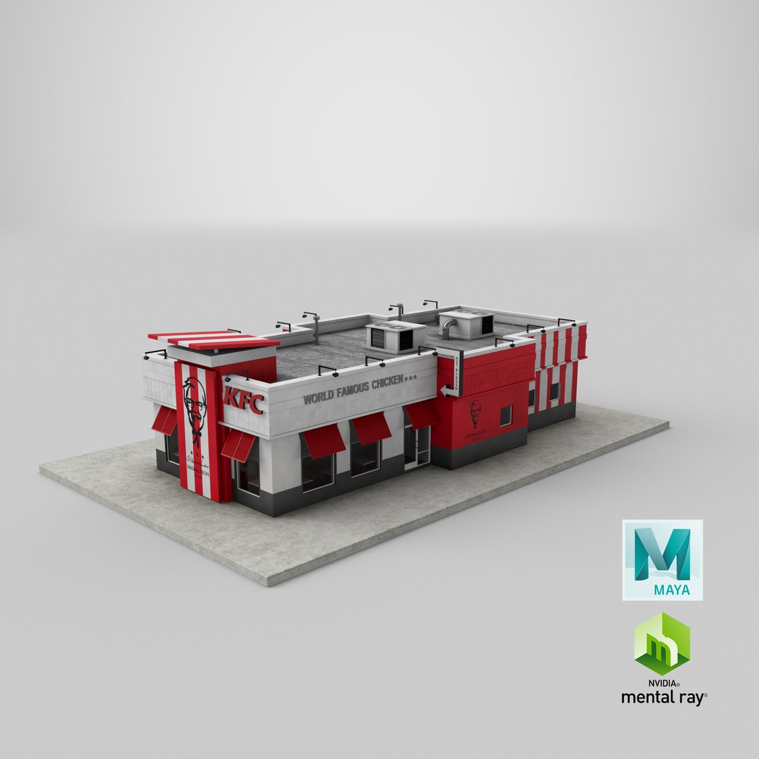 Kfc restaurant model - TurboSquid 1521245