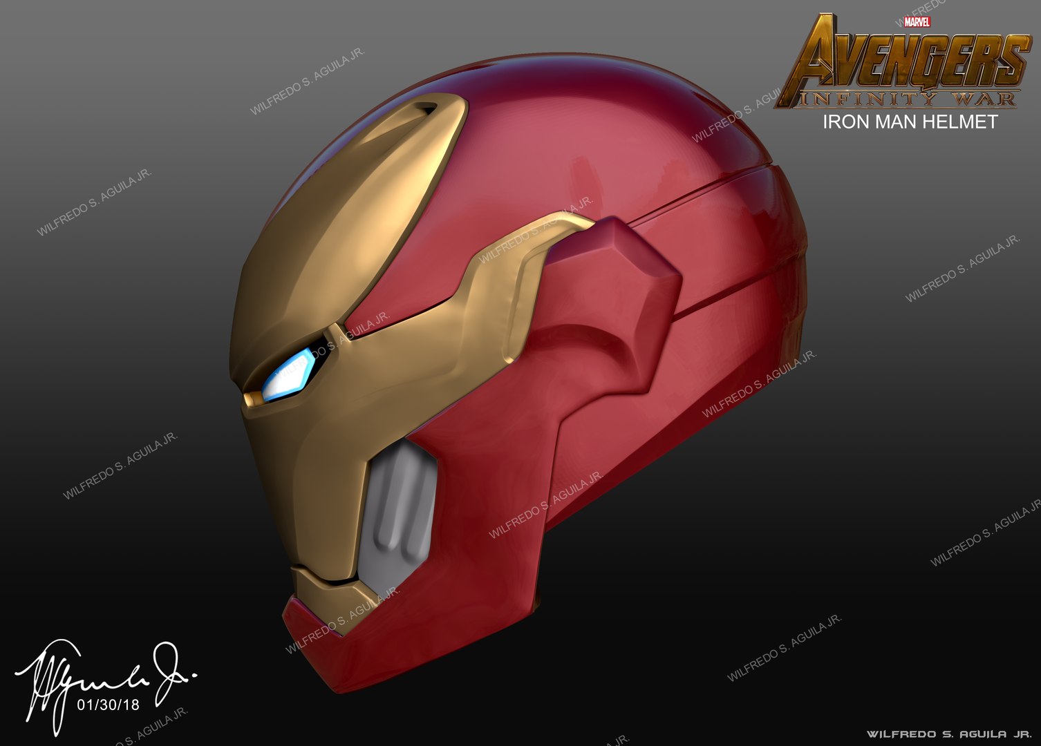 Iron Man Helmet Side View