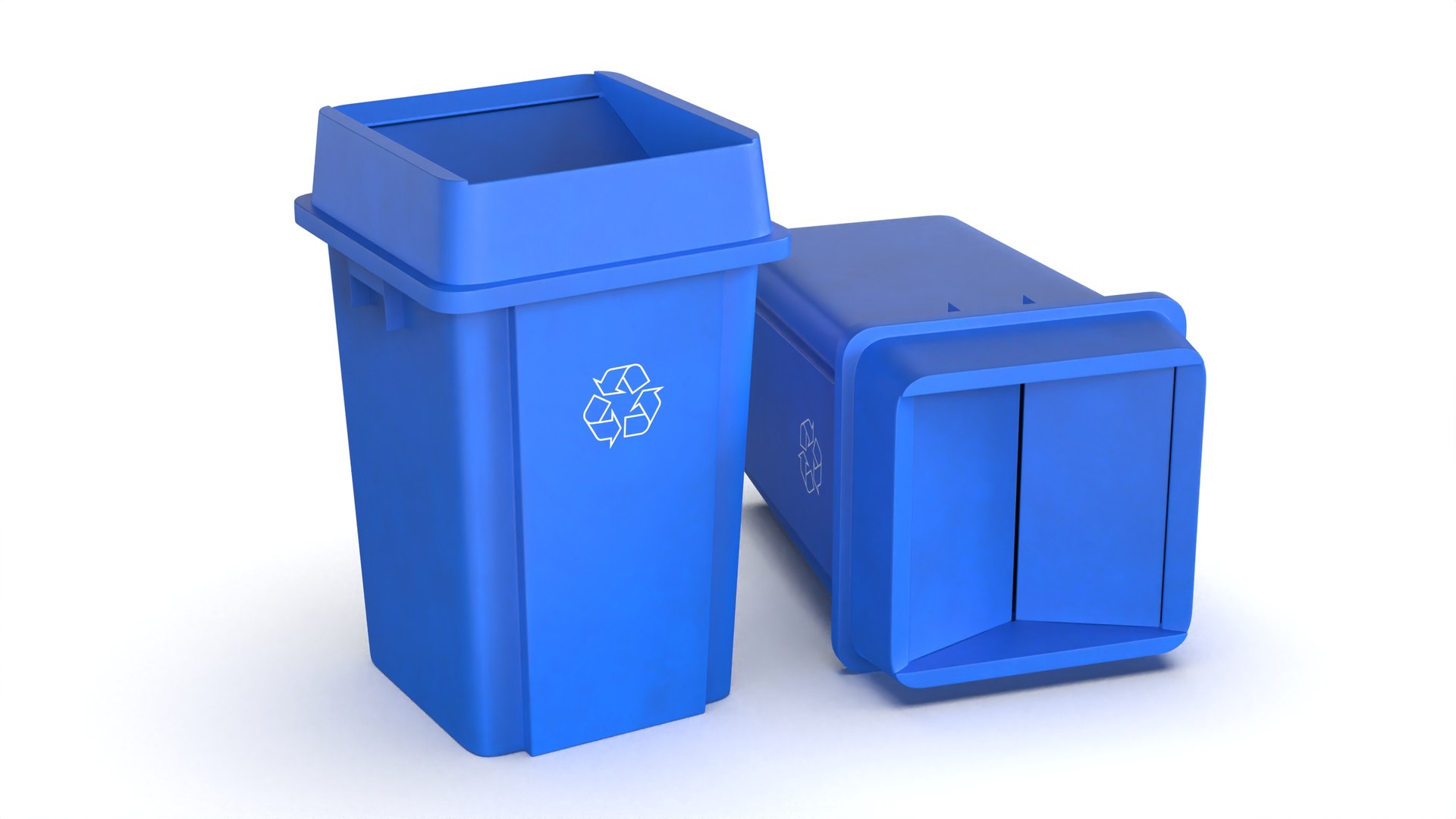 3D Recycling Trash Bin Model - TurboSquid 2327098