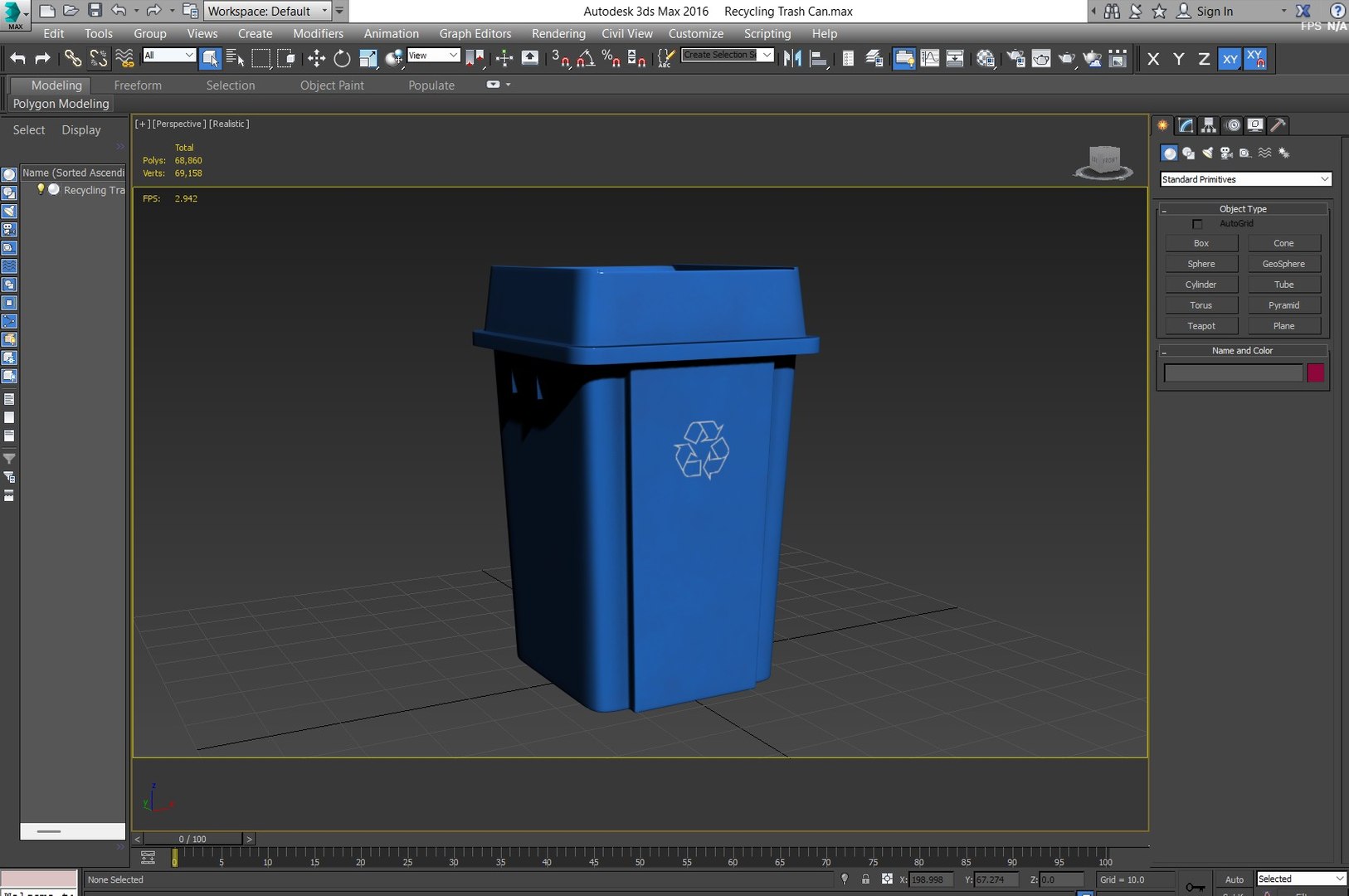 3D Recycling Trash Bin Model - TurboSquid 2327098