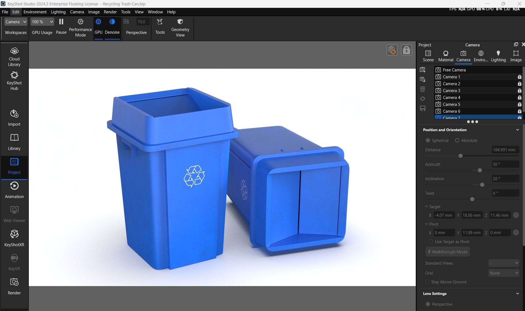 3D Recycling Trash Bin Model - TurboSquid 2327098