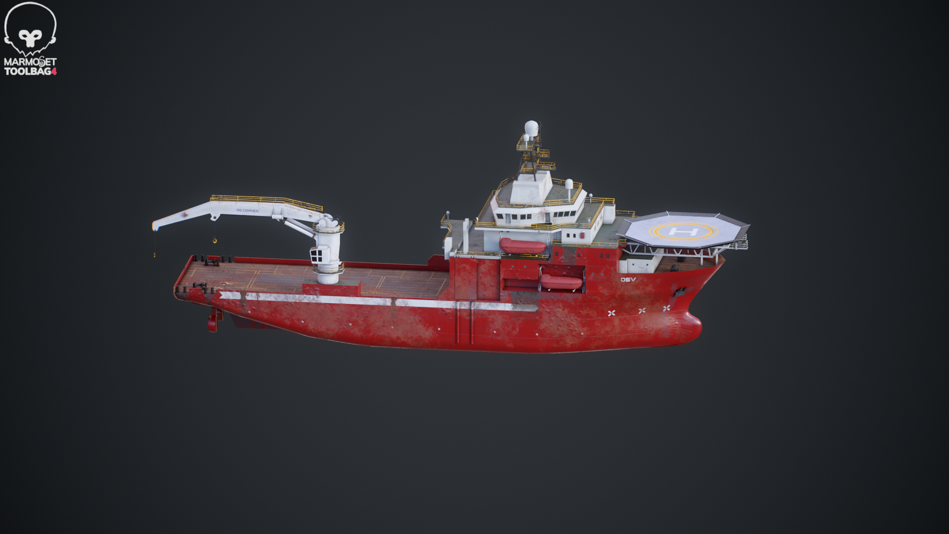 Offshore Support Vessel Rusted 3D model - TurboSquid 2177565