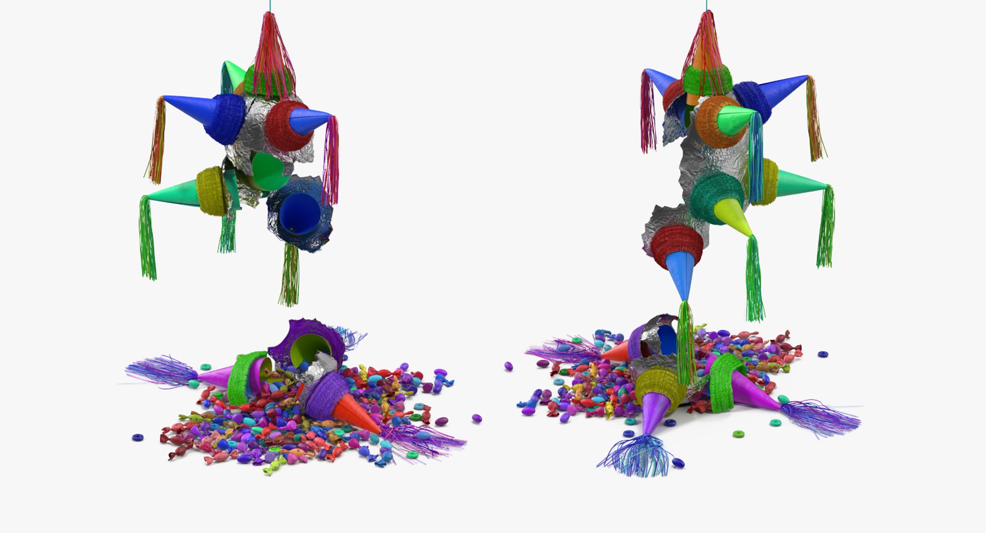 3D Smashed Star Pinata Model | 1141920 | TurboSquid