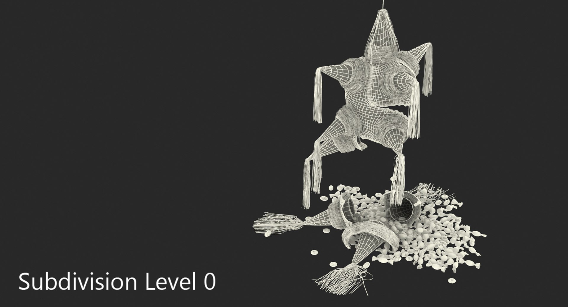 3D smashed star pinata model | 1141920 | TurboSquid