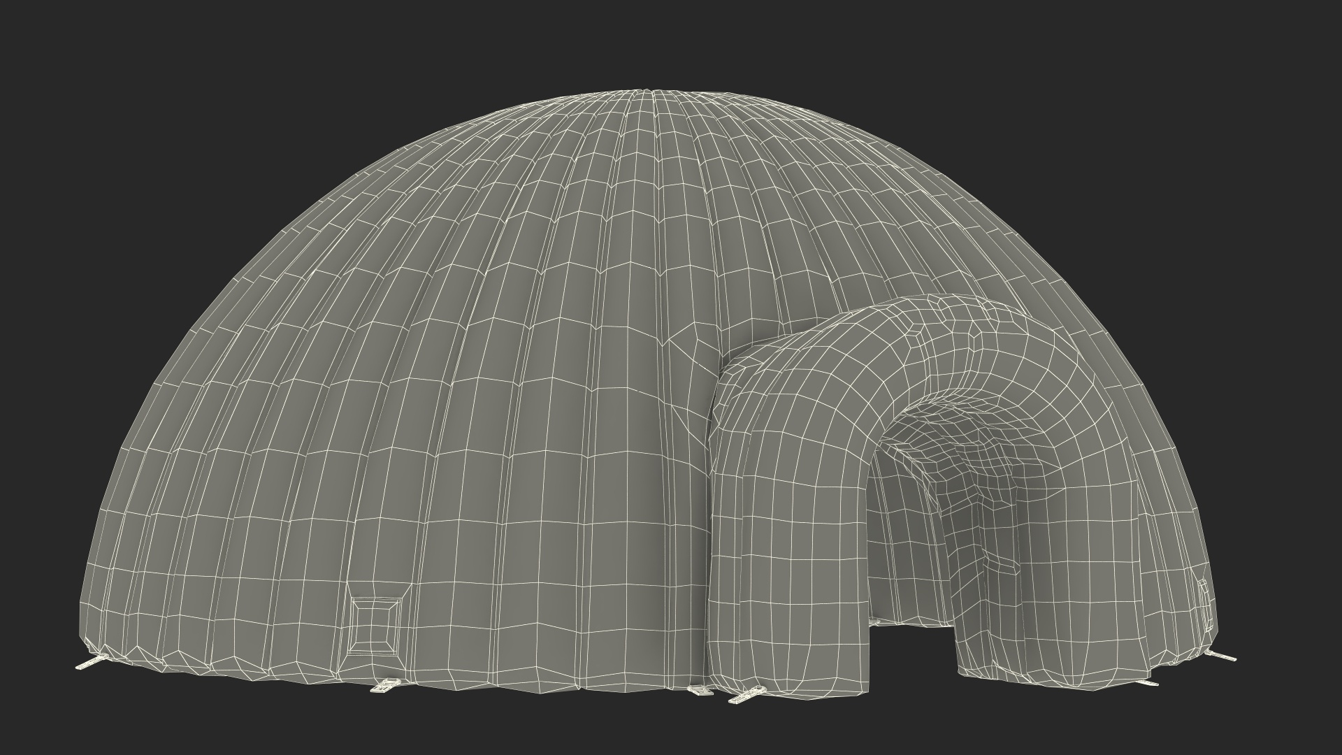 Outdoor Inflatable Igloo Tent Open Blue Model - TurboSquid 2213183