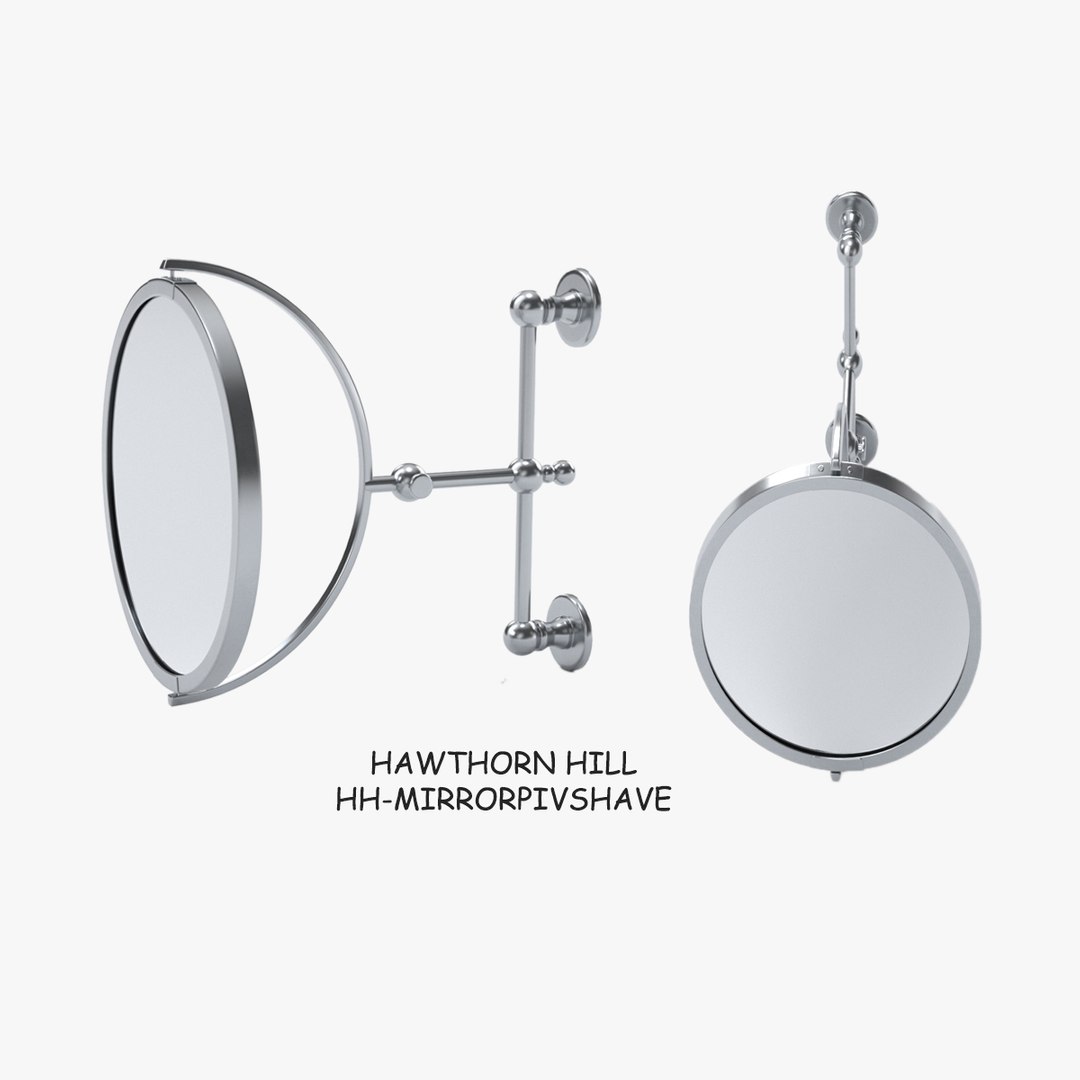 Hawthorn Hill Pivoting Shaving Mirror HH-Mirrorpivshave 3D Model ...