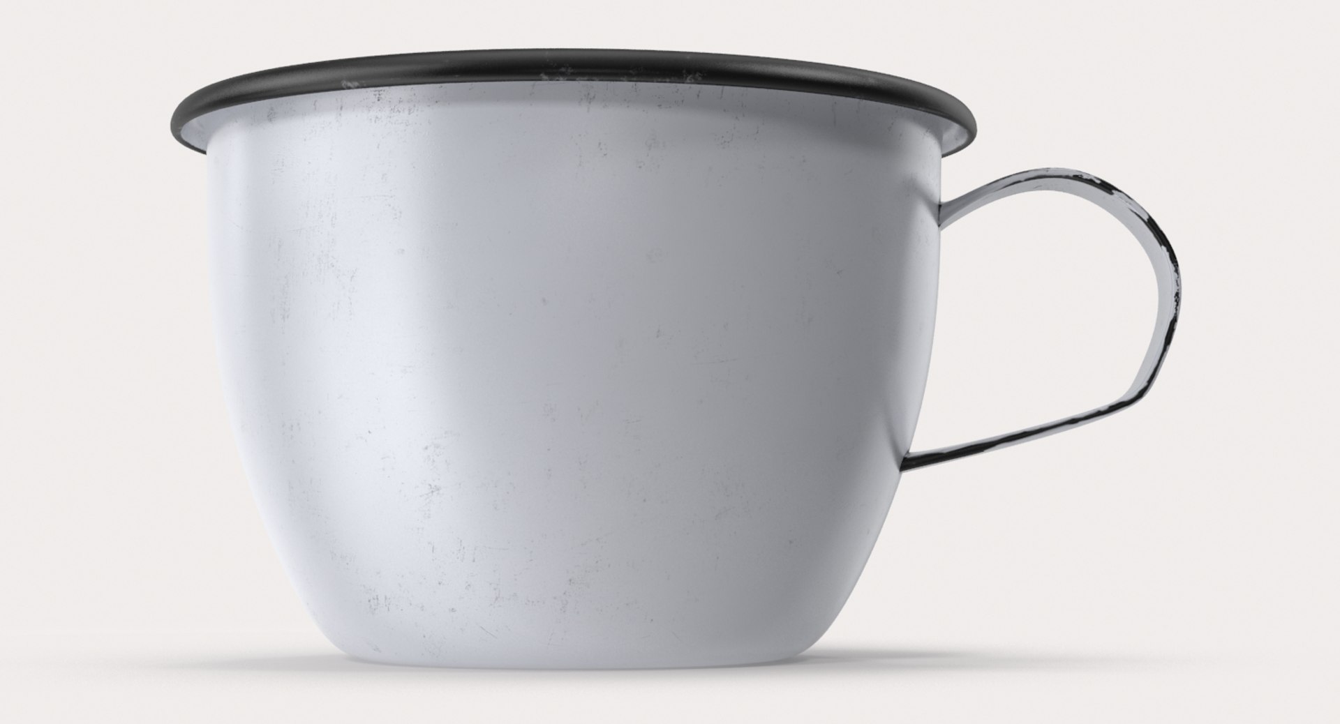 3d coffee mug 02 half model