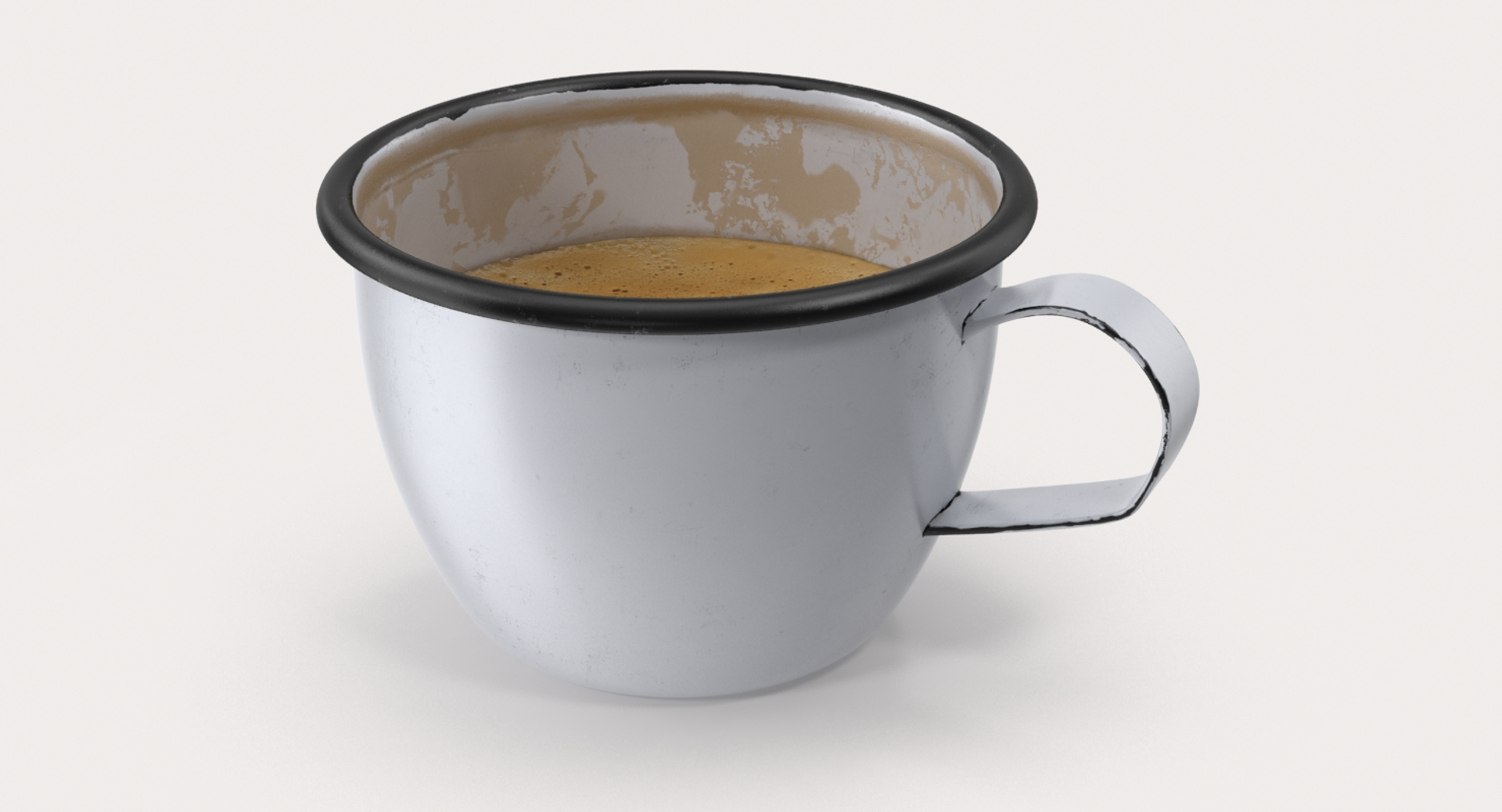 3d coffee mug 02 half model