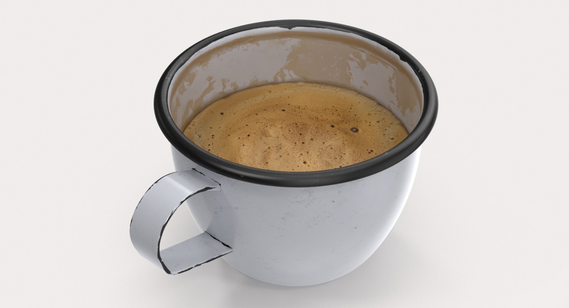 3d coffee mug 02 half model