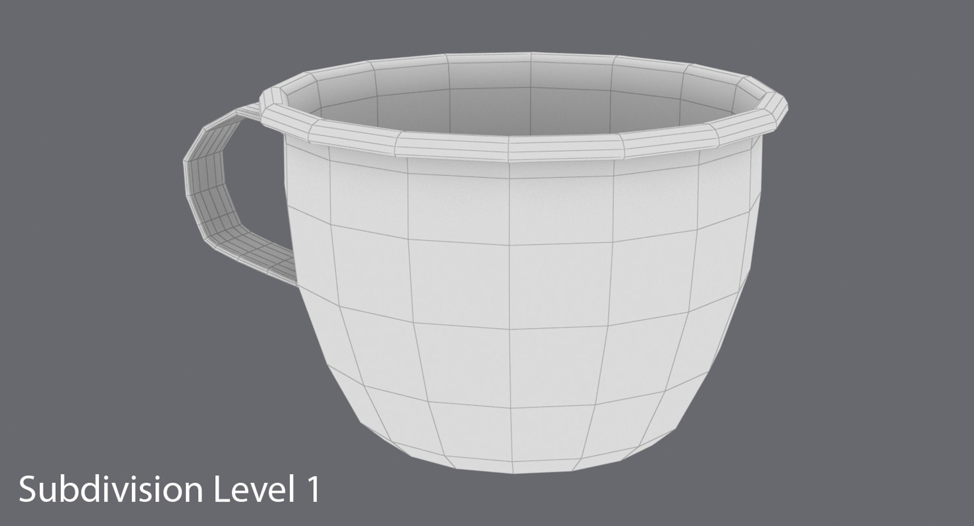3d coffee mug 02 half model