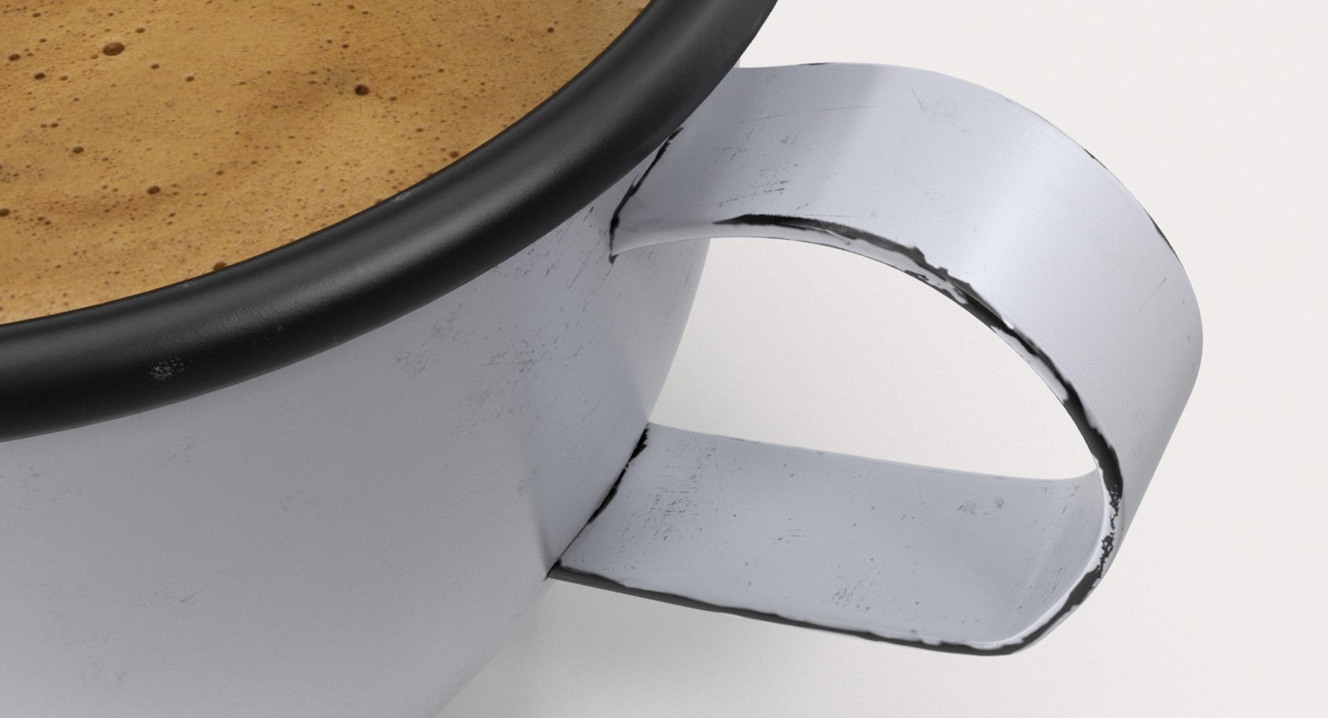 3d coffee mug 02 half model