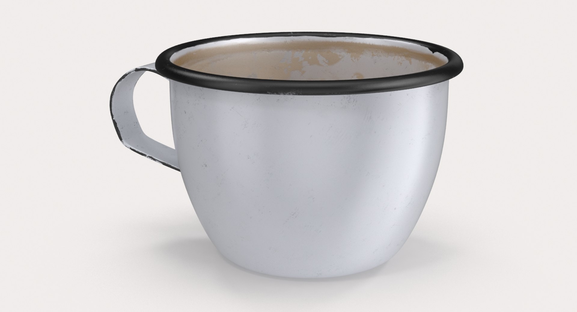 3d coffee mug 02 half model