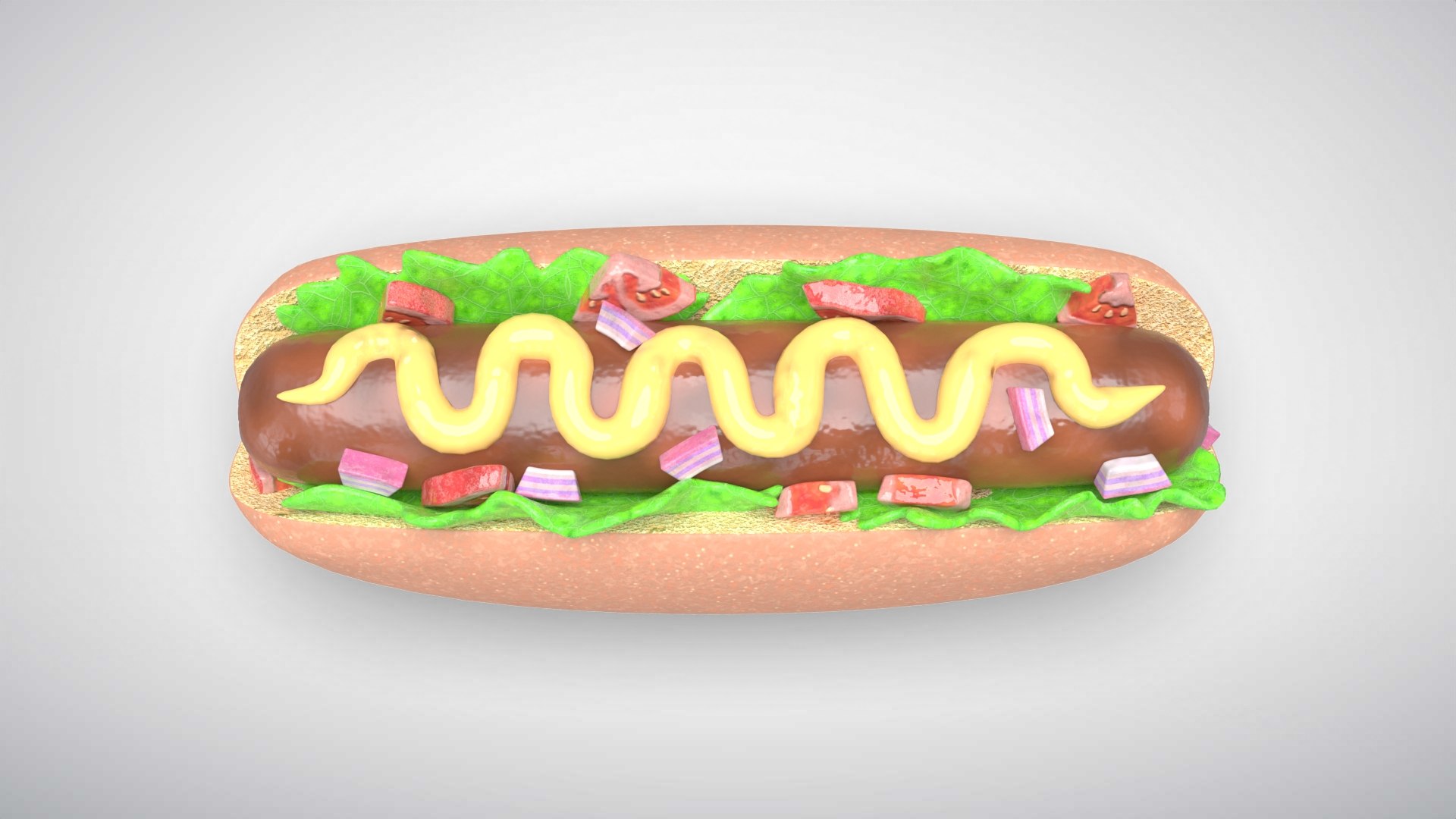 Hot Dog PBR 3D Model - TurboSquid 2328114