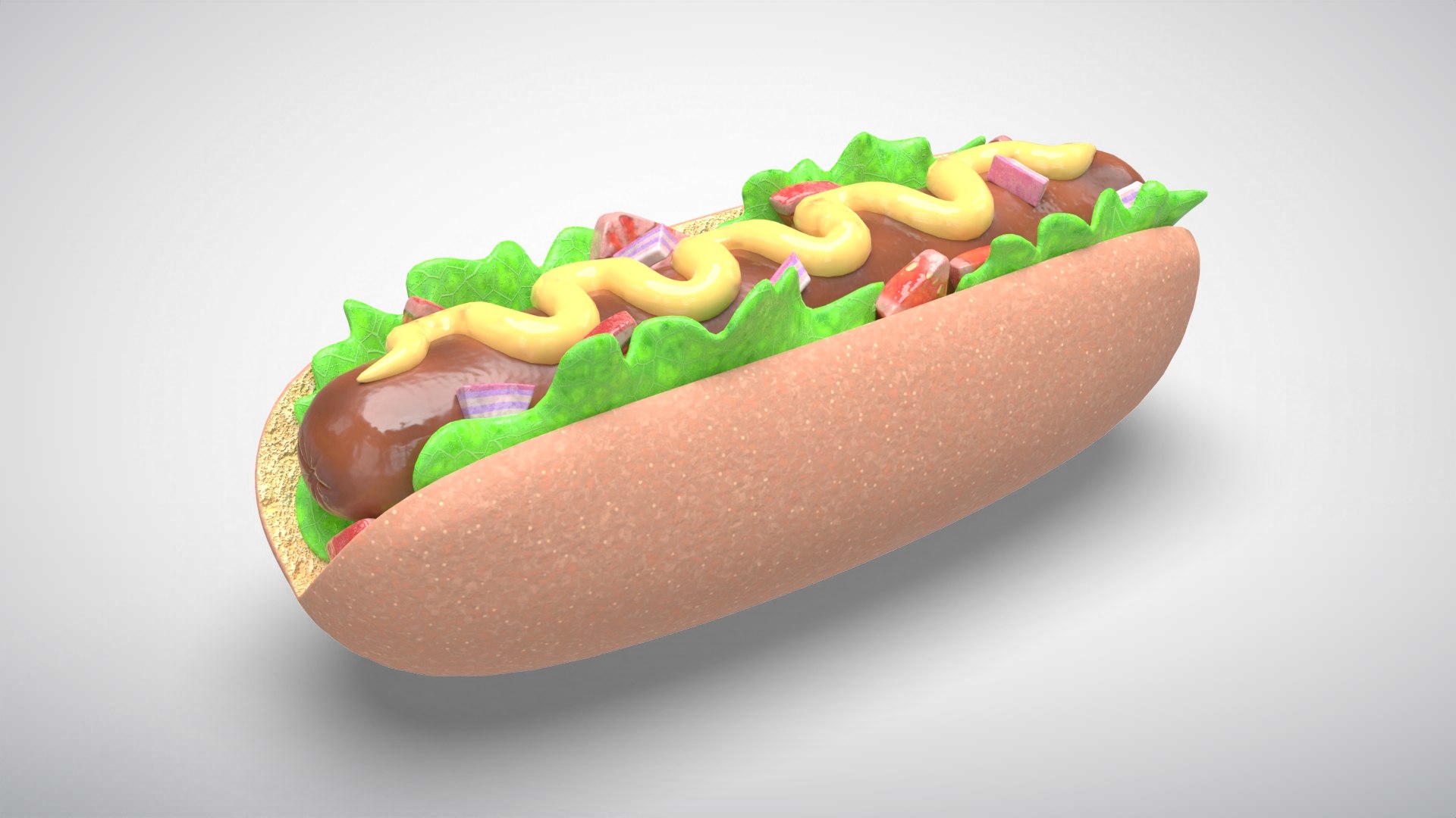 Hot Dog PBR 3D Model - TurboSquid 2328114