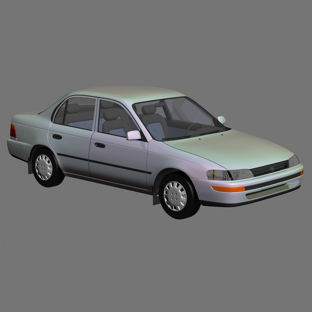 3d toyota corolla e100 model