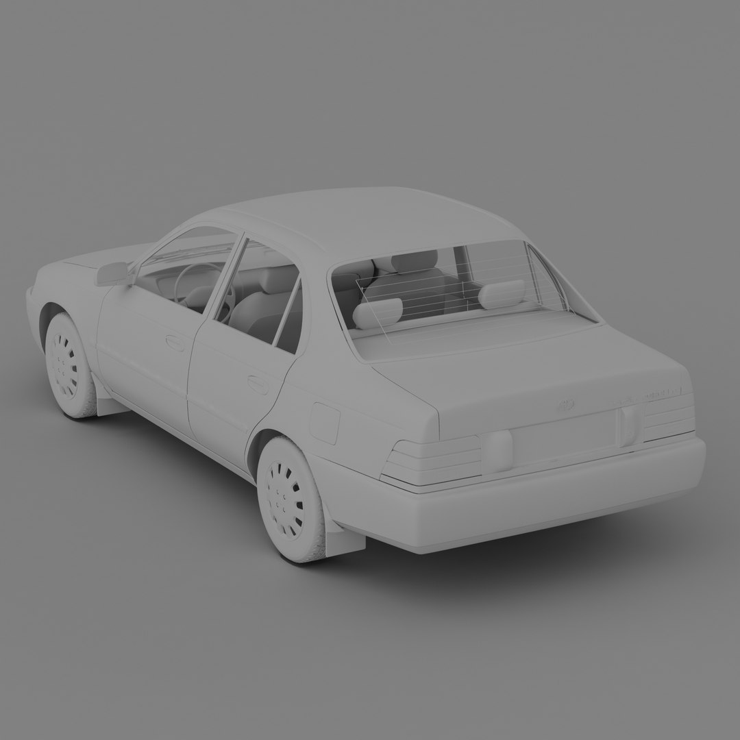 3d toyota corolla e100 model