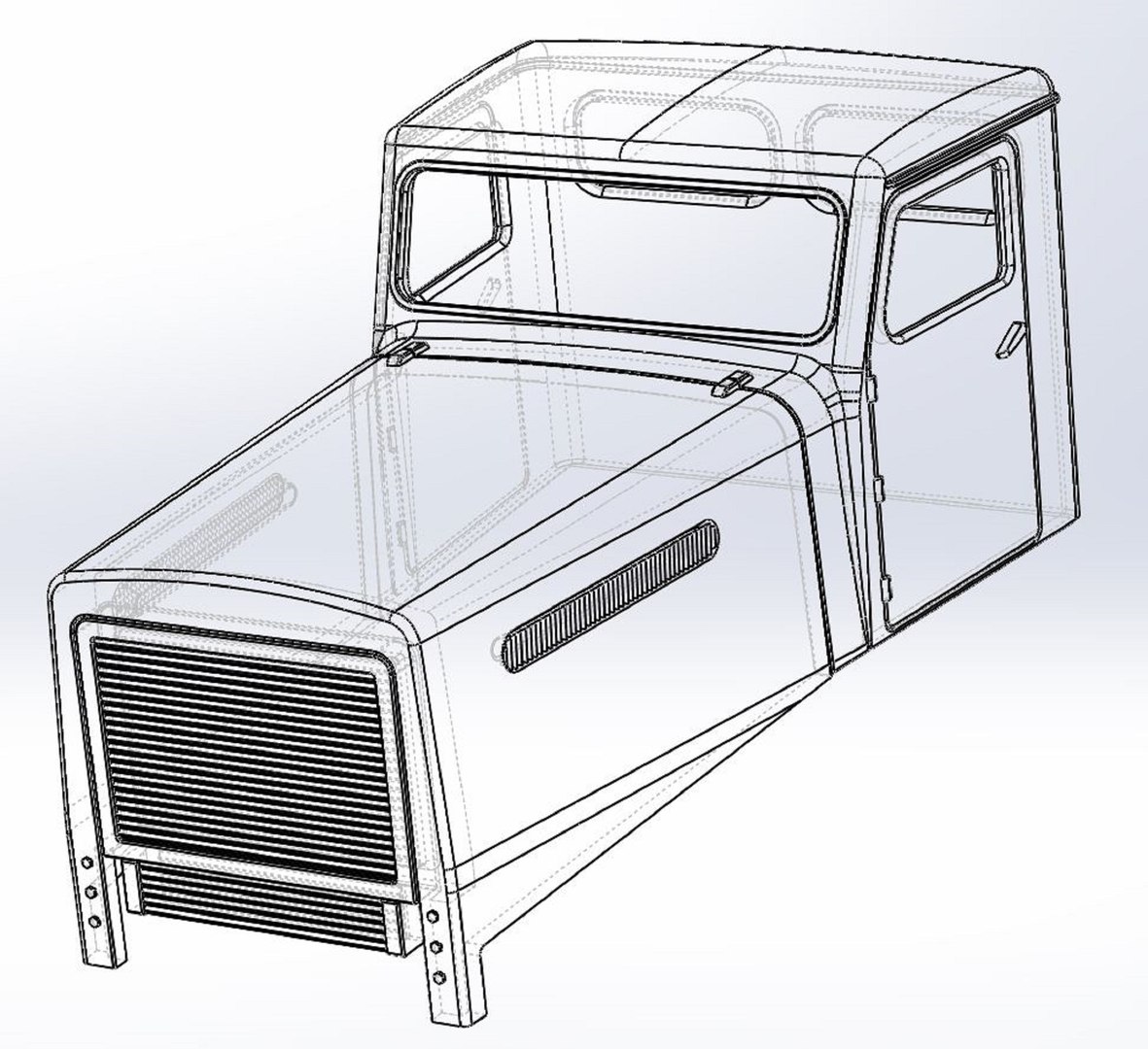 3D Cab Of Vintage GATR Racing Semi Truck Scale 1 To 25 - TurboSquid 2360443