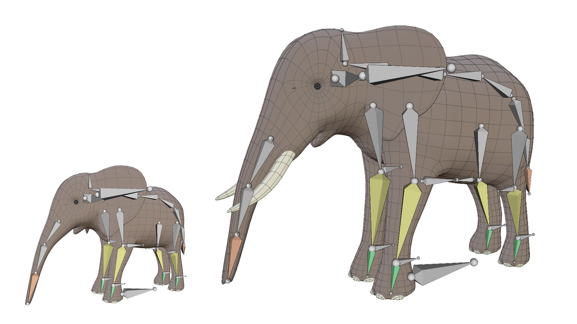 Stylized Elephants Pack 3D Model - TurboSquid 1644757