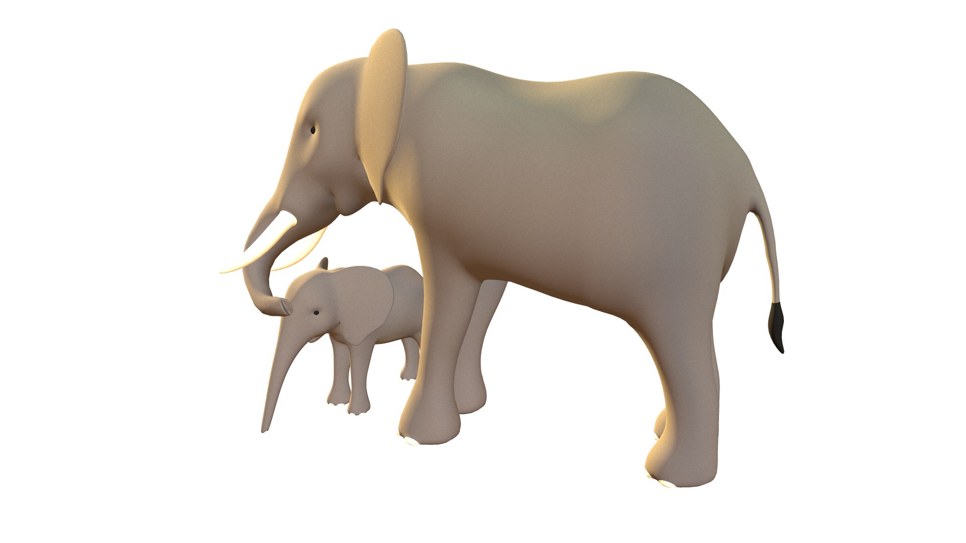 Stylized Elephants Pack 3D Model - TurboSquid 1644757