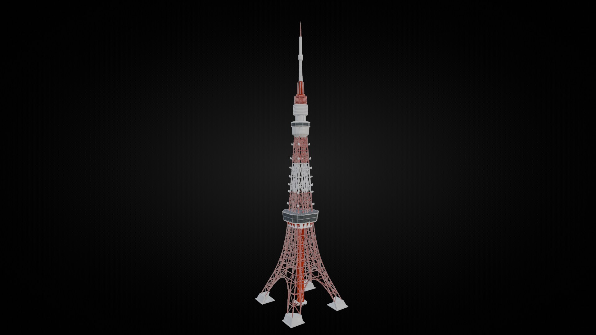 Low Poly Tokyo Tower - Japan 3D Model - TurboSquid 2343724