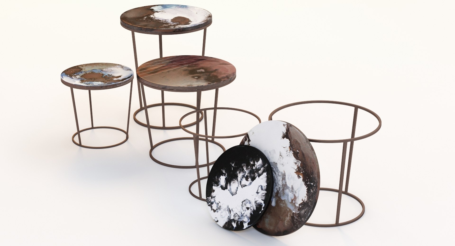 Swirling Patterns Tables 3d Model