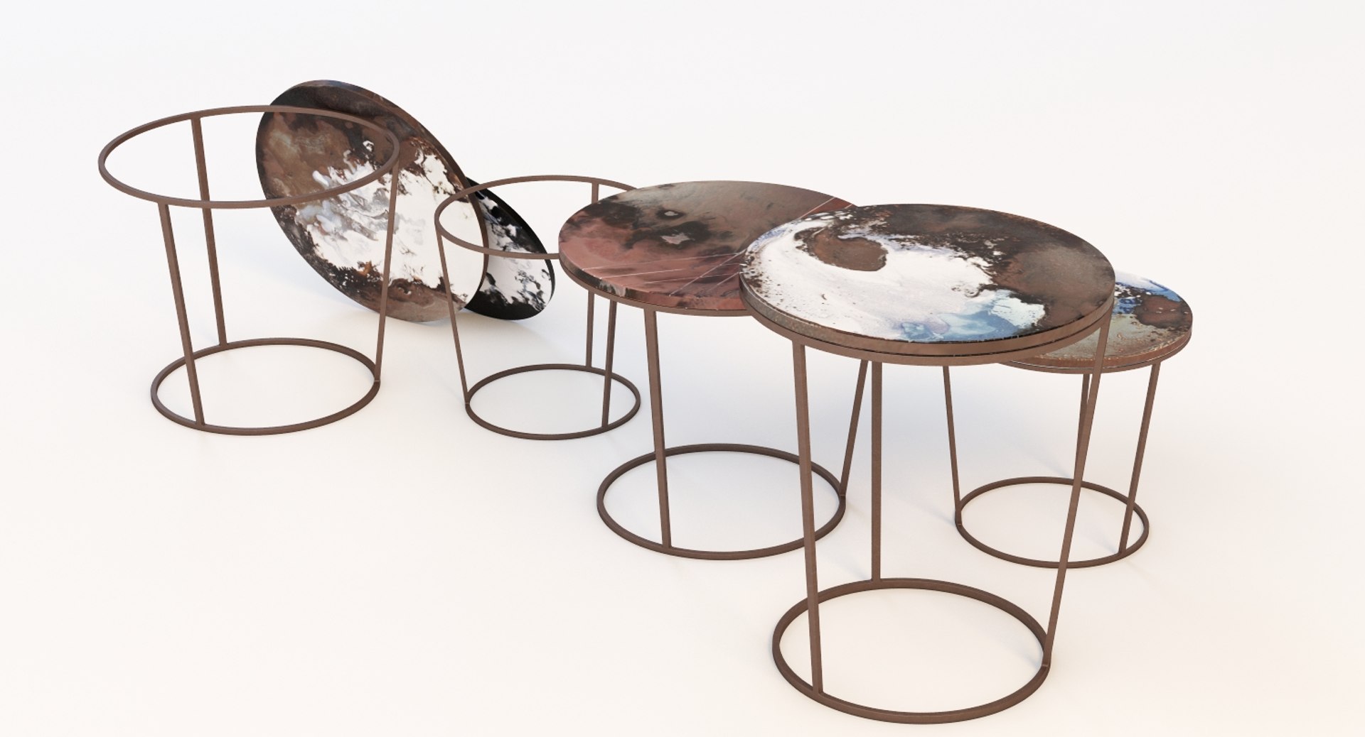 Swirling Patterns Tables 3d Model