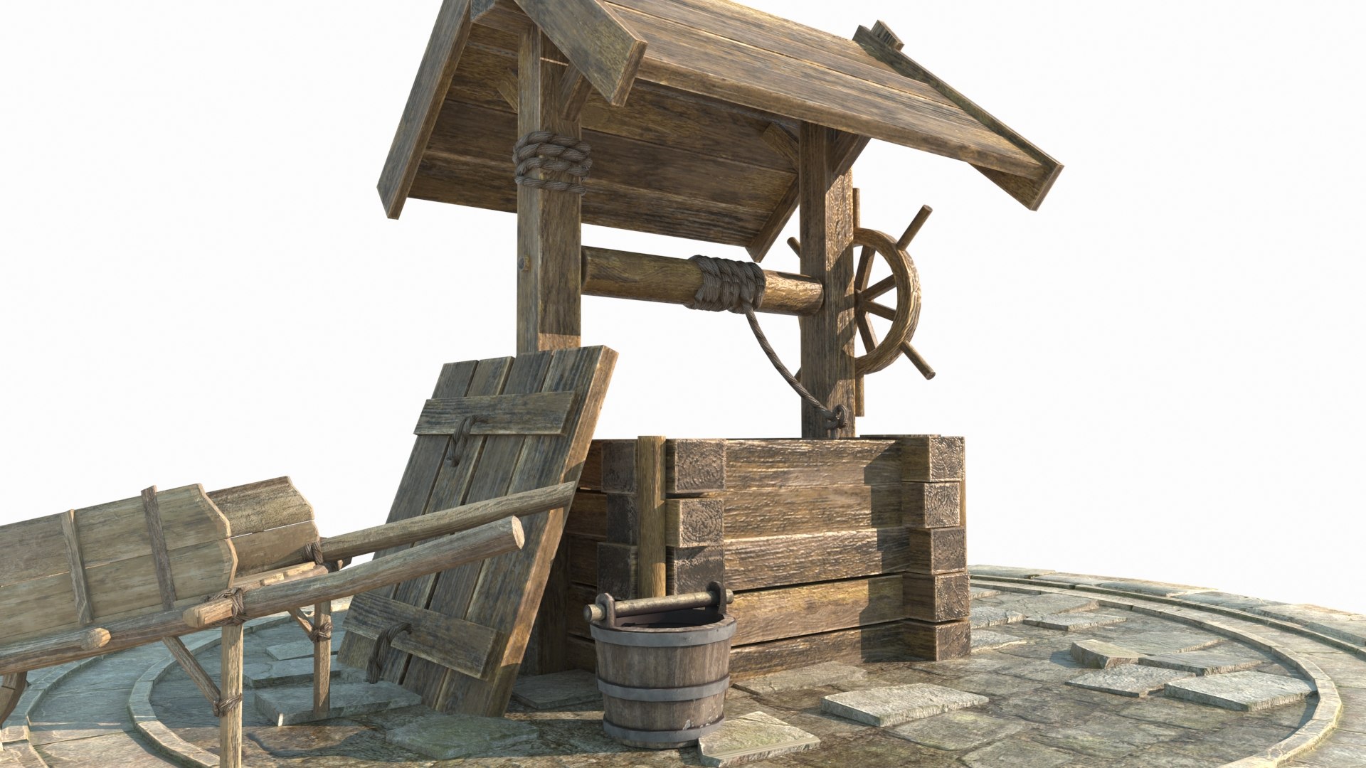 Ancient Building Water Well Model - TurboSquid 2415832