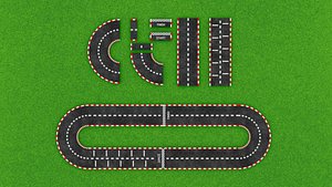 racetrack race track 3d model