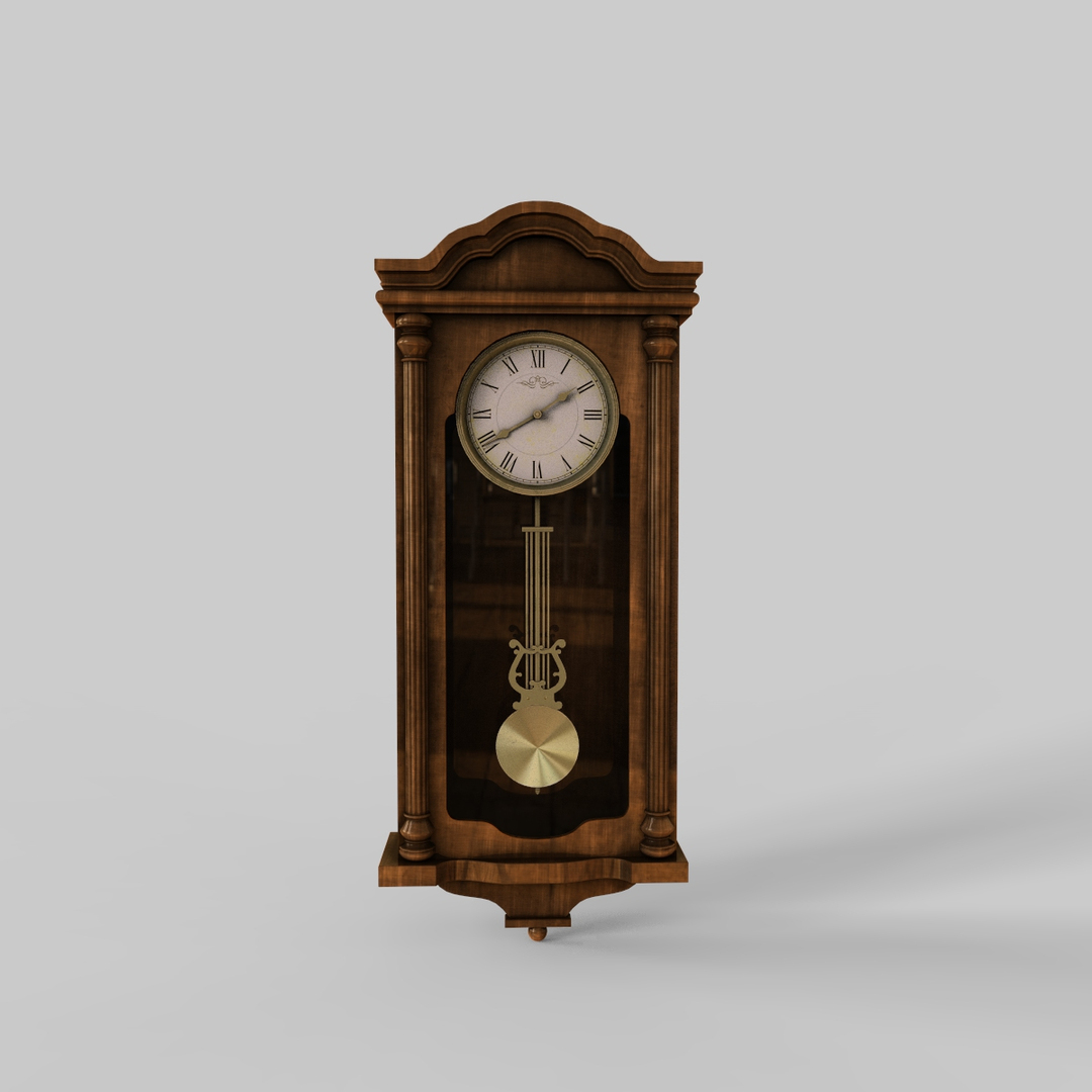 Pendulum wall clock 3D model - TurboSquid 1355576