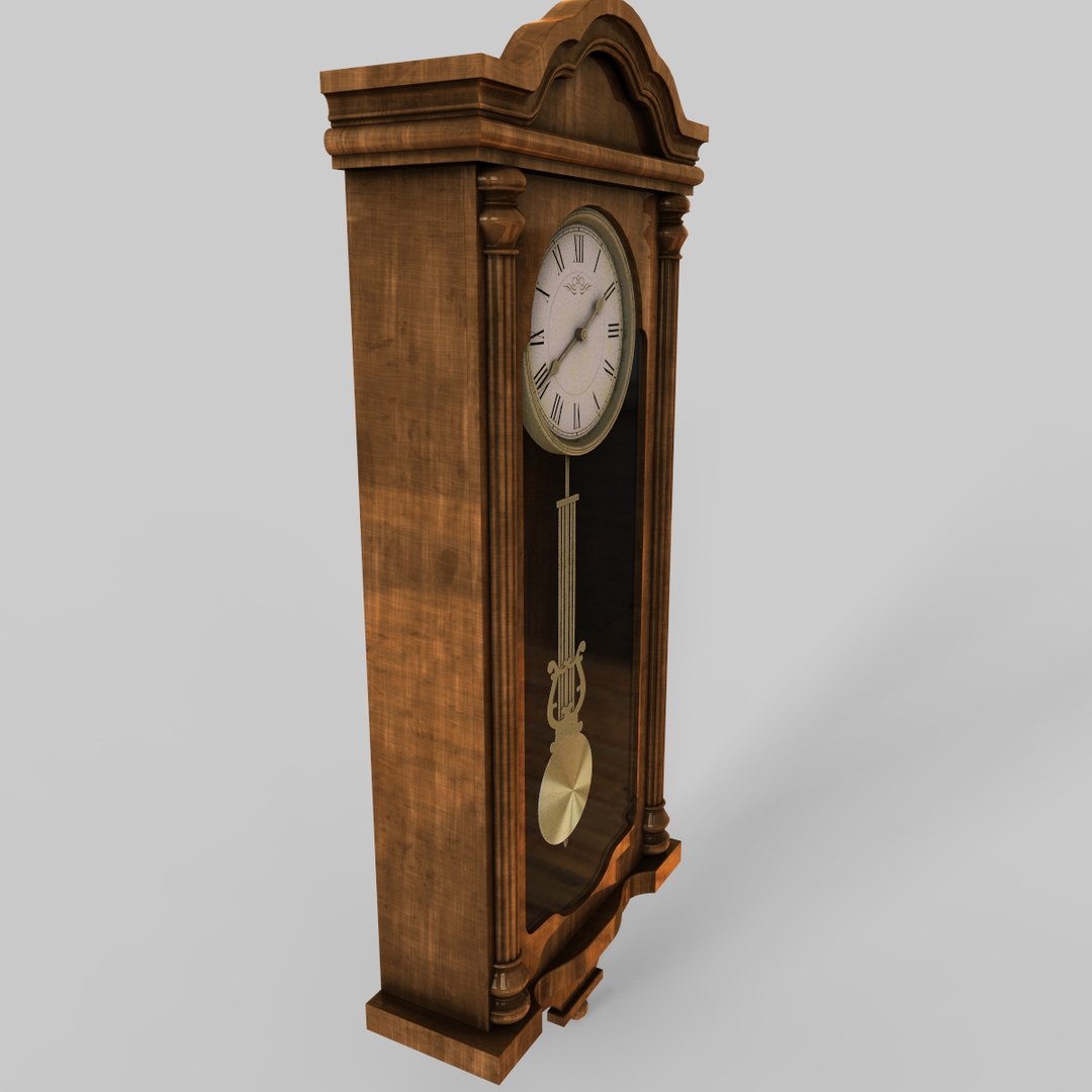 Pendulum wall clock 3D model - TurboSquid 1355576