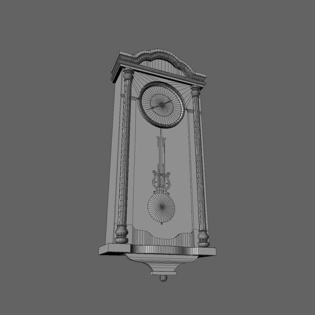 Pendulum wall clock 3D model - TurboSquid 1355576
