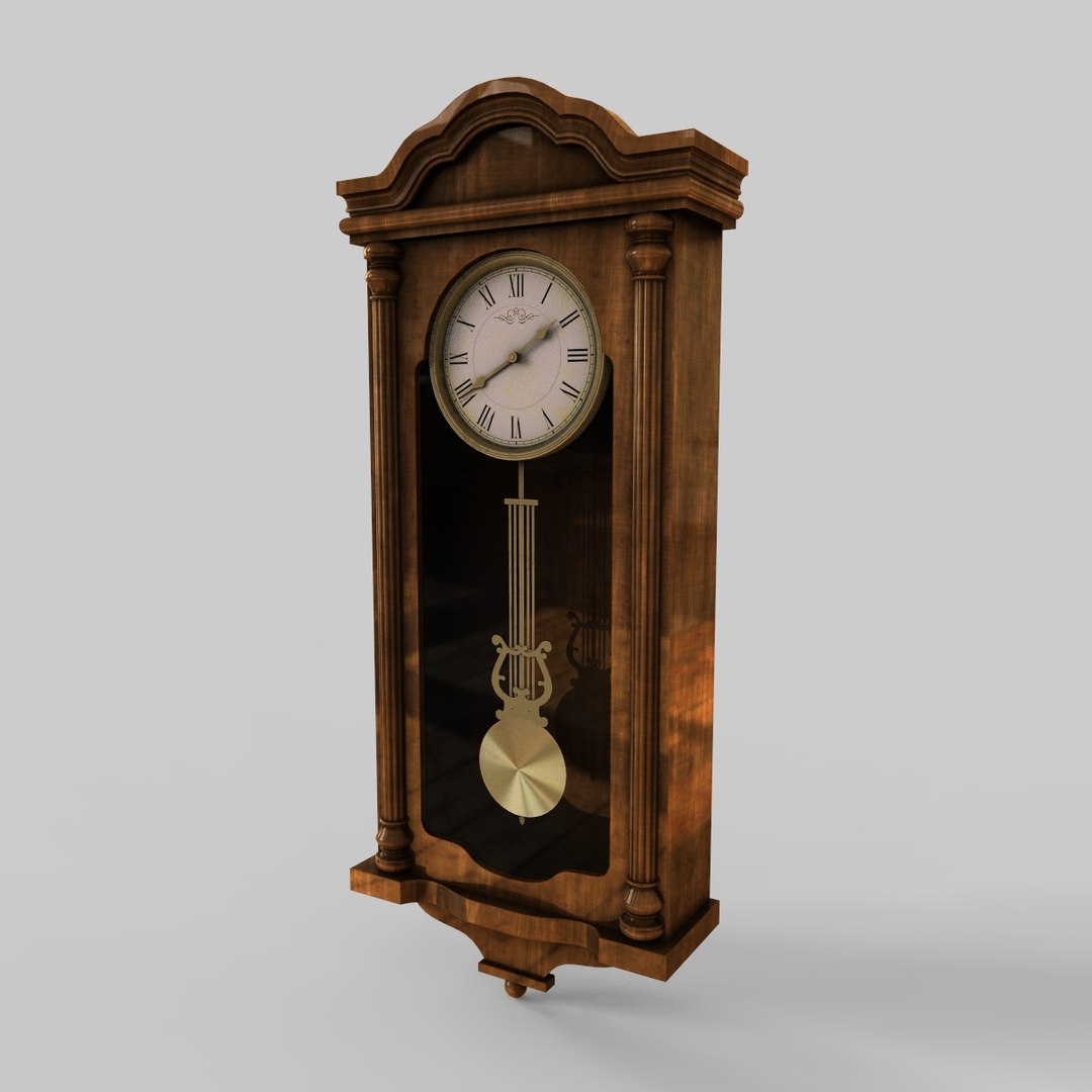 Pendulum wall clock 3D model - TurboSquid 1355576