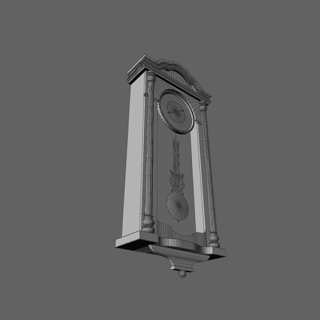 Pendulum wall clock 3D model - TurboSquid 1355576
