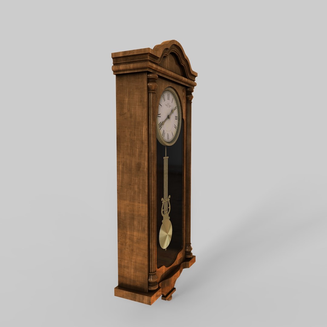 Pendulum wall clock 3D model - TurboSquid 1355576