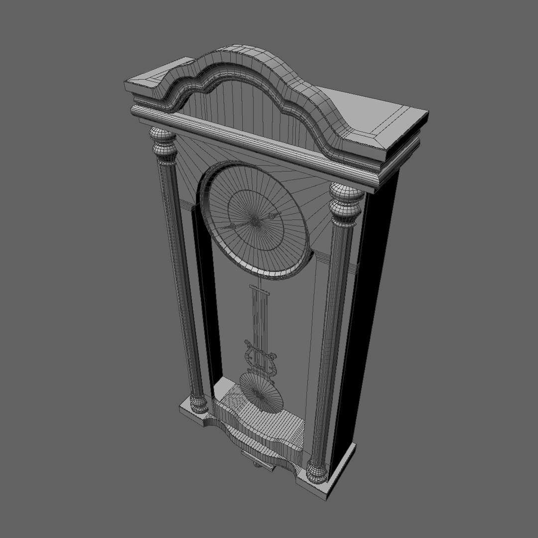 Pendulum wall clock 3D model - TurboSquid 1355576