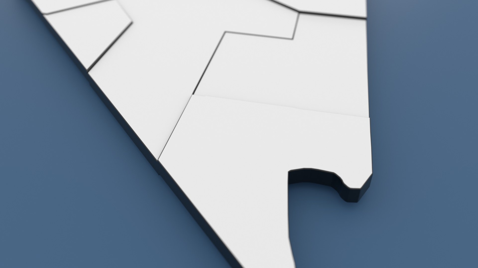 3D Nevada Counties - Map Of United States Of America USA - TurboSquid ...