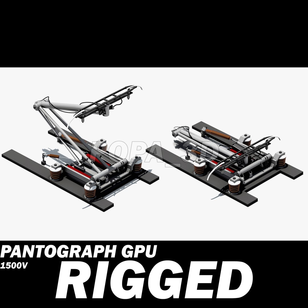 Pantograph Modeled 3d C4d
