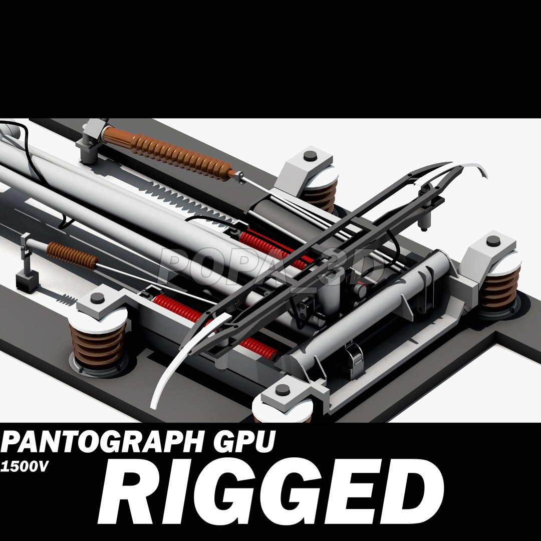 Pantograph Modeled 3d C4d