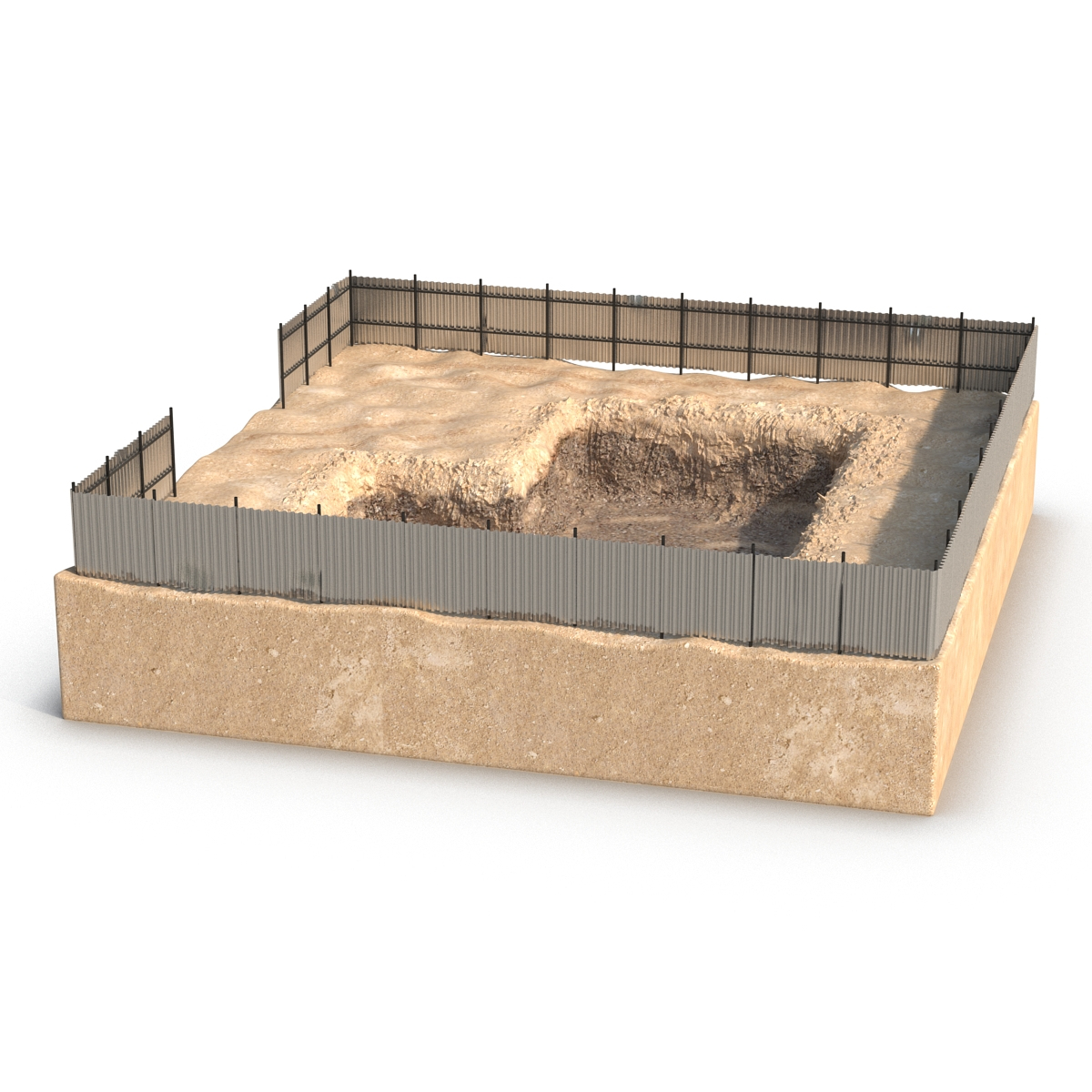3D construction pits model - TurboSquid 1197678